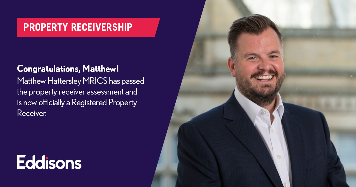 Matthew Hattersley Achieves Registered Property Receiver Status | Eddisons