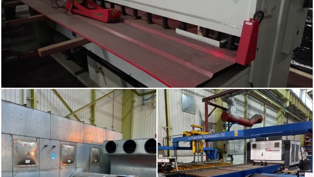 Steel Plate Grinder, Hydraulic Guillotine & Dust Extraction Plant ...